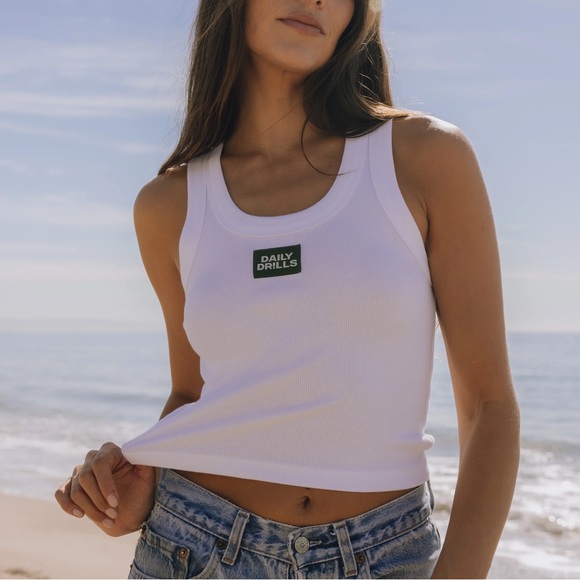 Daily Drills | Tops | Daily Drills Logo Ribbed Tank | Poshmark